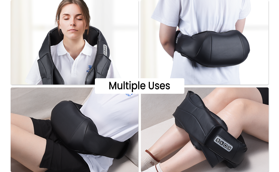 PUREHEAL Neck and Shoulder Electric Shiatsu Back Massager with Heat ...
