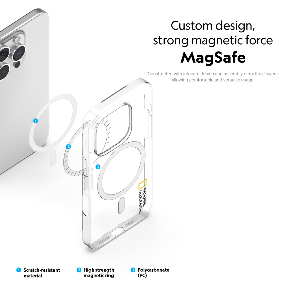 National Geographic Magsafe Crystal Slim Fit Case iPhone 16 Promax - Harman House